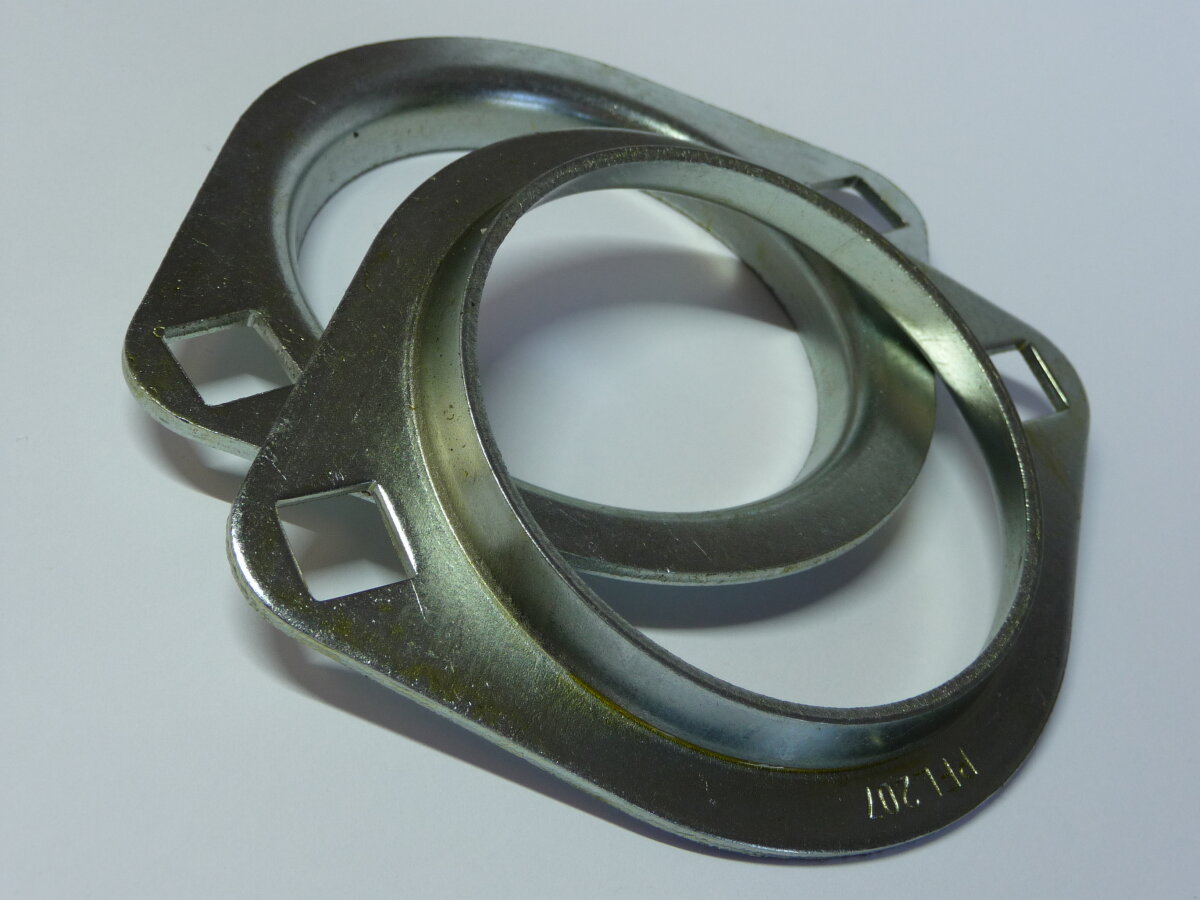Blechgehäuse für Spannlager, oval, PFL207 - Set = 2 Stück - DSwaelzla ...