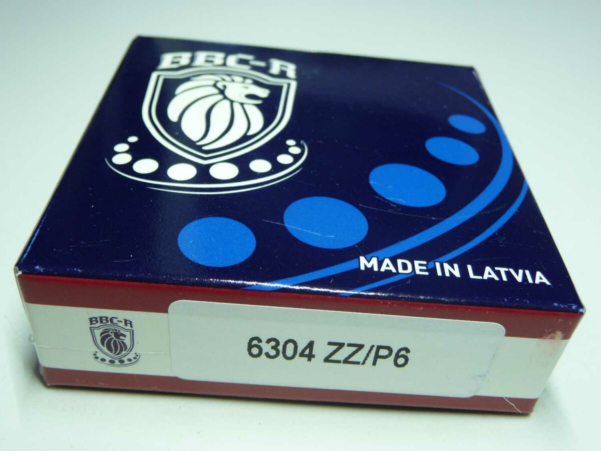 Rillenkugellager 6304-ZZ/P6 - BBC-R - beidseitig Stahldeckscheiben, e ...